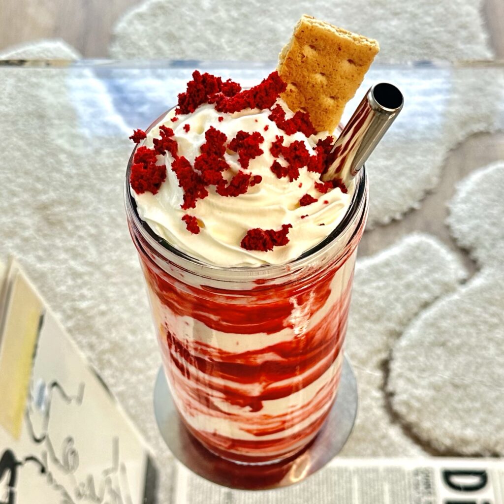 Red Velvet Cheesecake Protein Shake - STACY space TAYLER