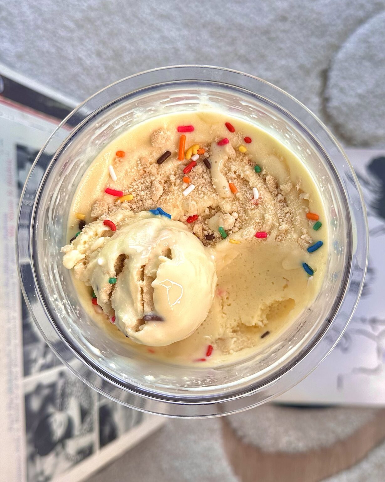 Birthday Cake Protein Ice Cream - STACY space TAYLER